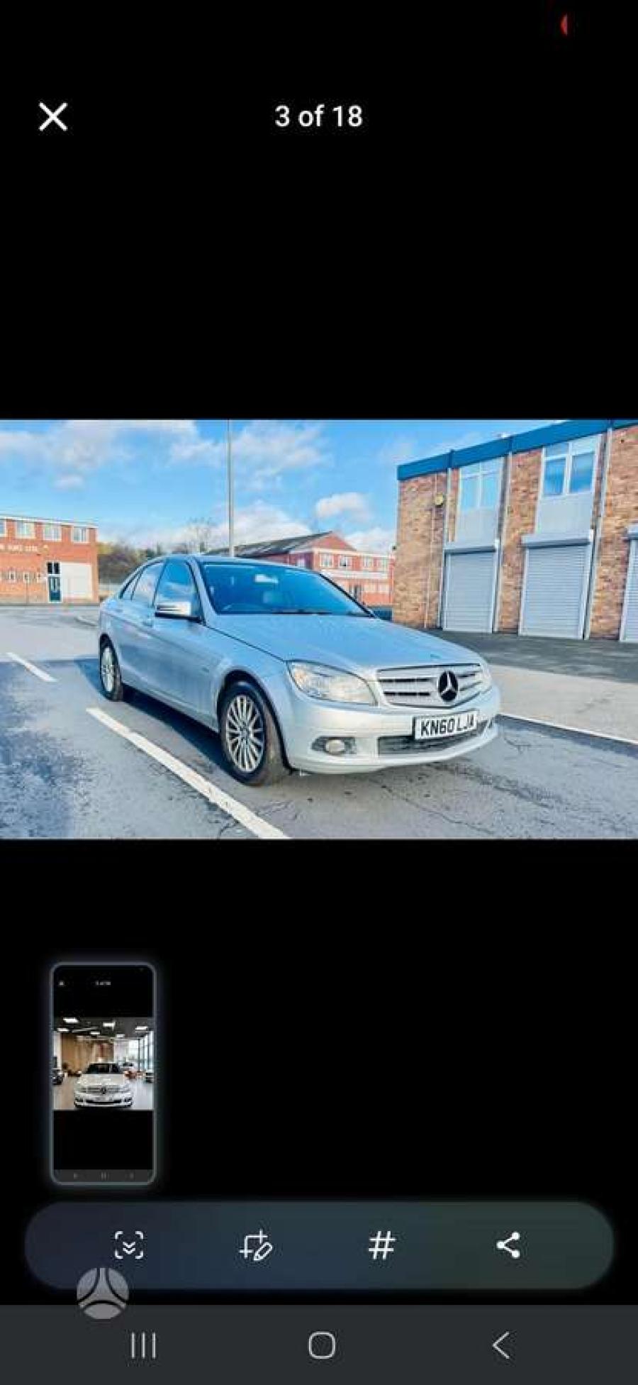 Pelēks Mercedes-Benz C 250 2010 Kauņa, ar dzinēja tilpumu 2.14 L un nobraukumu 146 tūkst. km par 2100 €, foto 3 vietnē AUTOMOTO.COM.LV