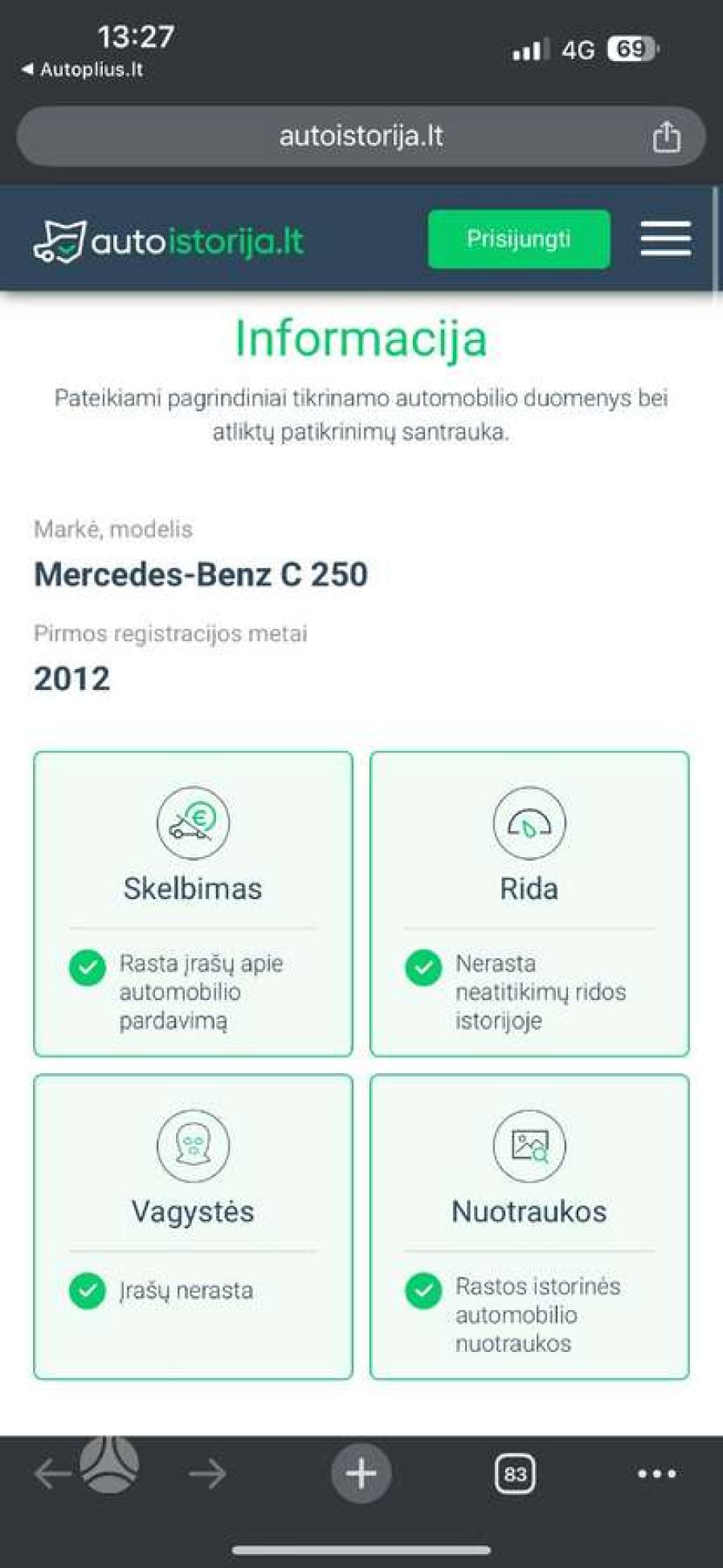 Pelēks Mercedes-Benz C 250 2012 Viļņa, ar dzinēja tilpumu 2.14 L un nobraukumu 320 tūkst. km par 7350 €, foto 20 vietnē AUTOMOTO.COM.LV