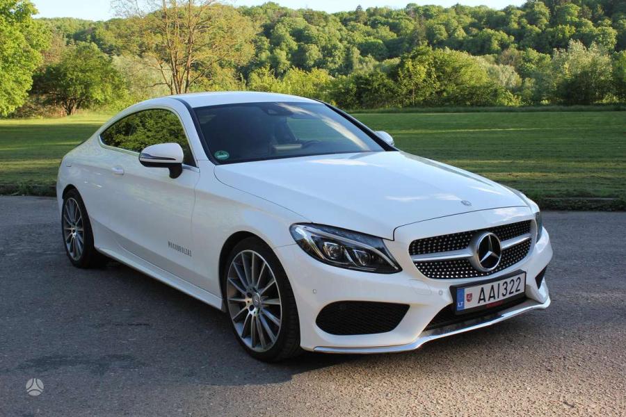 White Mercedes-Benz C 250 2016 in Kaunas, with an engine capacity of 2.14 L and mileage of 192 thousand km for 20900 €, photo 1 on AUTOMOTO.COM.LV