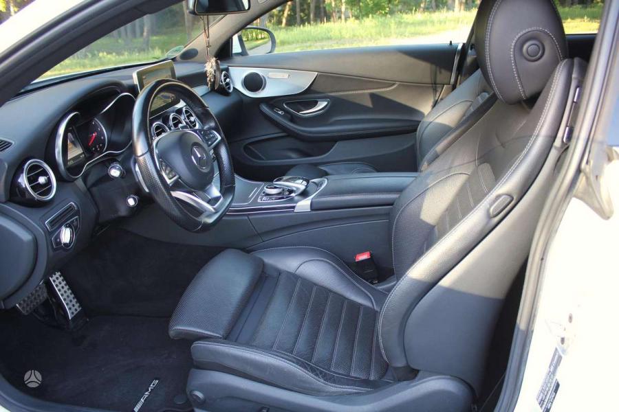 White Mercedes-Benz C 250 2016 in Kaunas, with an engine capacity of 2.14 L and mileage of 192 thousand km for 20900 €, photo 12 on AUTOMOTO.COM.LV