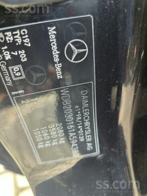 Melns Mercedes-Benz c-270 2003 Balvi, ar dzinēja tilpumu 2.70 L un nobraukumu 423 tūkst. km par 2190 €, foto 13 vietnē AUTOMOTO.COM.LV