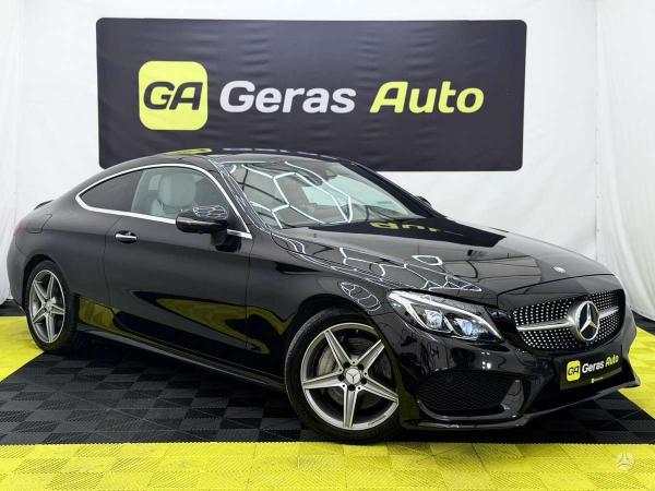 Black Mercedes-Benz C 300 2016 in Vilnius, with an engine capacity of 1.99 L and mileage of 221 thousand km for 19800 €, photo 3 on AUTOMOTO.COM.LV