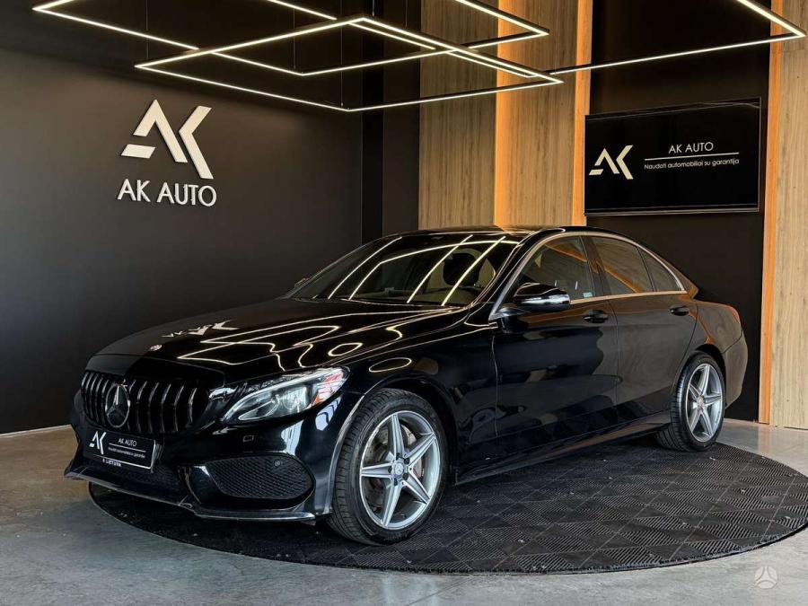 Black Mercedes-Benz C 300 2015 in Kaunas, with an engine capacity of 1.99 L and mileage of 183 thousand km for 13990 €, photo 7 on AUTOMOTO.COM.LV