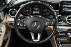 Black Mercedes-Benz C 300 2018 in Vilnius, with an engine capacity of 1.99 L and mileage of 103 thousand km for 22500 €, photo 27 on AUTOMOTO.COM.LV