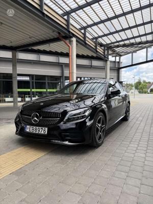 Black Mercedes-Benz C 300 2022 in Kaunas, with an engine capacity of 1.95 L and mileage of 84 thousand km for 25000 €, photo  on AUTOMOTO.COM.LV