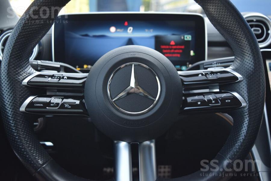 Black Mercedes-Benz C 300 2023 in Riga, with an engine capacity of 2.00 L and mileage of 71 thousand km for 44900 €, photo 14 on AUTOMOTO.COM.LV