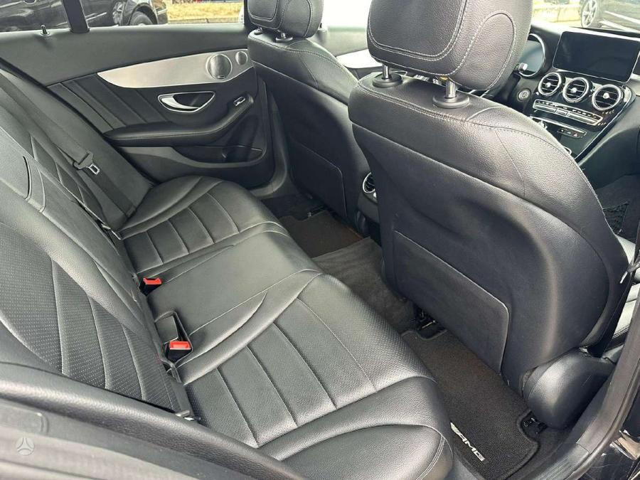 Black Mercedes-Benz C 300 2018 in Panevezys, with an engine capacity of 2.00 L and mileage of 228 thousand km for 19999 €, photo 14 on AUTOMOTO.COM.LV
