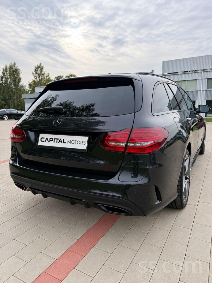 Black Mercedes-Benz C 300 2020 in Riga, with an engine capacity of 2.00 L and mileage of 194 thousand km for 21099 €, photo 7 on AUTOMOTO.COM.LV