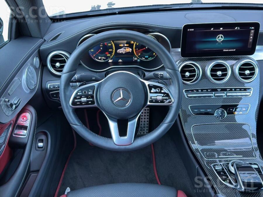 Blue Mercedes-Benz C 300 2020 in Riga, with an engine capacity of 2.00 L and mileage of 18 thousand km for 41990 €, photo 9 on AUTOMOTO.COM.LV