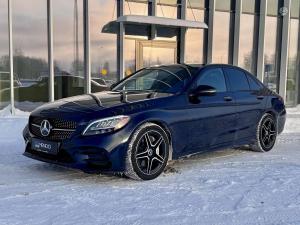 Blue Mercedes-Benz C 300 2020 in Vilnius, with an engine capacity of 1.99 L and mileage of 47 thousand km for 24900 €, photo  on AUTOMOTO.COM.LV