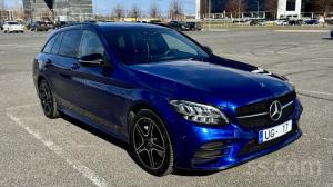 Blue Mercedes-Benz C 300 2020 in Riga, with an engine capacity of 2.00 L and mileage of 111 thousand km for 25400 €, photo  on AUTOMOTO.COM.LV
