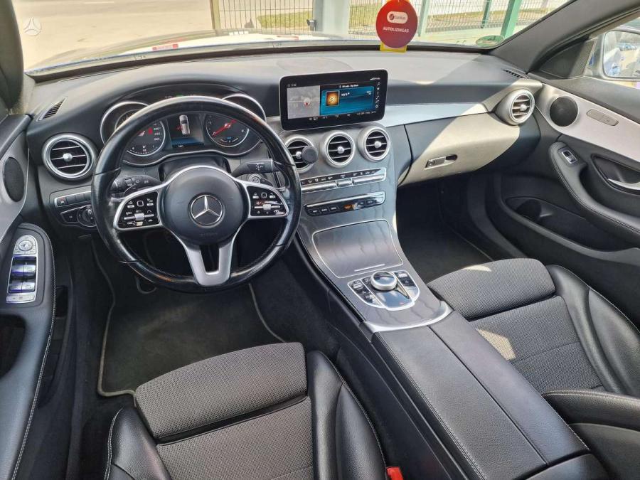 Blue Mercedes-Benz C 300 2020 in Kaunas, with an engine capacity of 1.95 L and mileage of 319 thousand km for 12990 €, photo 13 on AUTOMOTO.COM.LV