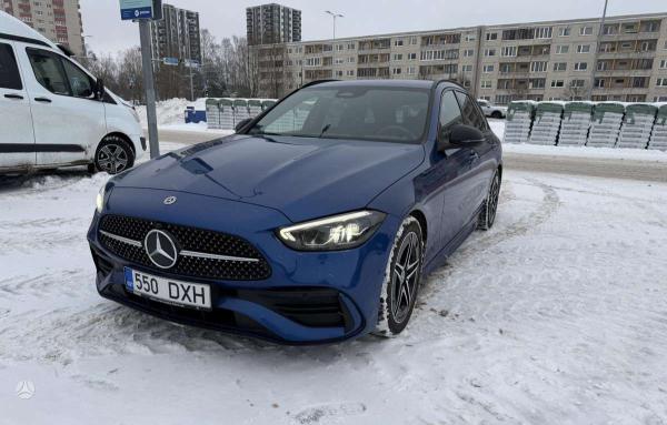 Blue Mercedes-Benz C 300 2022 in Tallinn, with an engine capacity of 1.99 L and mileage of 56 thousand km for 38900 €, photo 2 on AUTOMOTO.COM.LV