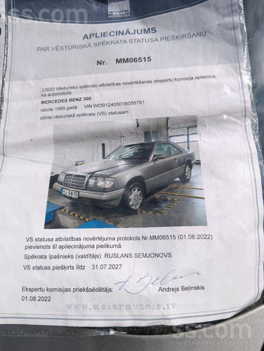 Pelēks Mercedes-Benz C 300 1989 Rīga, ar dzinēja tilpumu 3.00 L un nobraukumu 288 tūkst. km par 7000 €, foto 12 vietnē AUTOMOTO.COM.LV