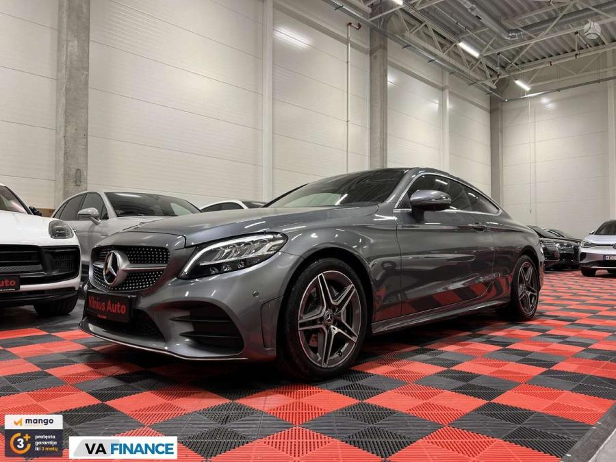 Grey Mercedes-Benz C 300 2019 in Vilnius, with an engine capacity of 1.50 L and mileage of 60 thousand km for 25399 €, photo 1 on AUTOMOTO.COM.LV