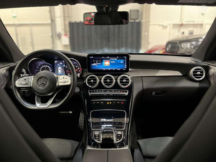 Grey Mercedes-Benz C 300 2019 in Vilnius, with an engine capacity of 1.50 L and mileage of 60 thousand km for 25399 €, photo 19 on AUTOMOTO.COM.LV