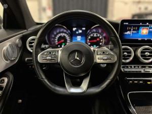 Grey Mercedes-Benz C 300 2019 in Vilnius, with an engine capacity of 1.50 L and mileage of 60 thousand km for 25399 €, photo 21 on AUTOMOTO.COM.LV