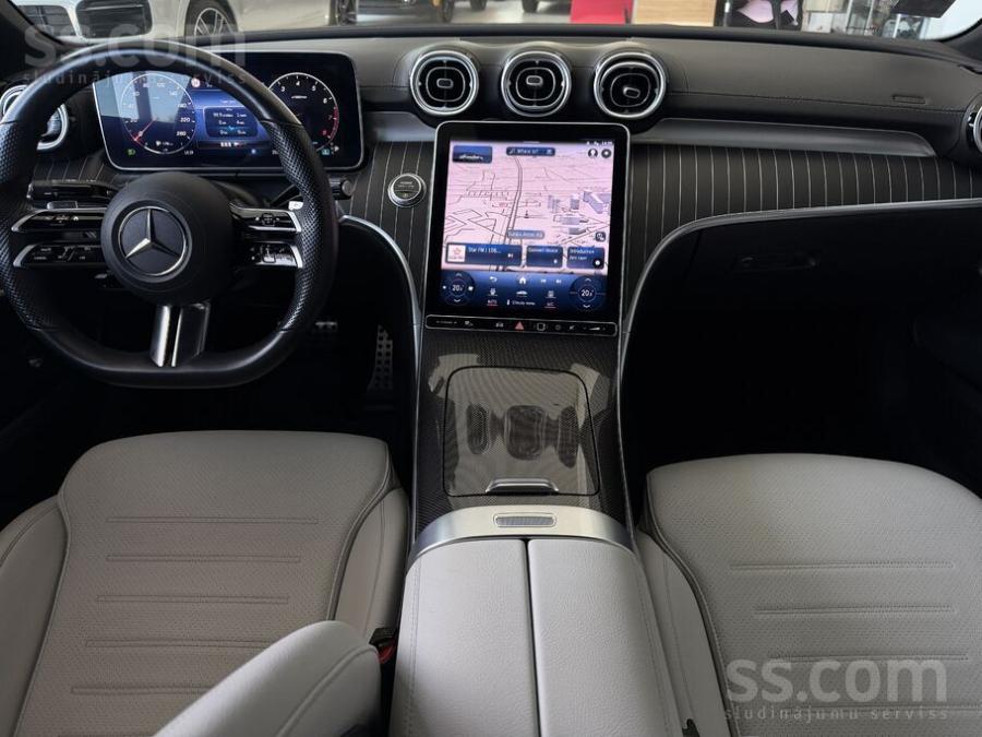 Grey Mercedes-Benz C 300 2022 in Riga, with an engine capacity of 2.00 L and mileage of 22 thousand km for 41500 €, photo 22 on AUTOMOTO.COM.LV