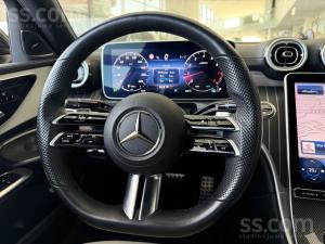 Grey Mercedes-Benz C 300 2022 in Riga, with an engine capacity of 2.00 L and mileage of 22 thousand km for 41500 €, photo 23 on AUTOMOTO.COM.LV