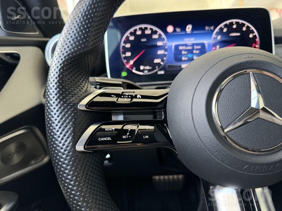 Grey Mercedes-Benz C 300 2022 in Riga, with an engine capacity of 2.00 L and mileage of 22 thousand km for 41500 €, photo 24 on AUTOMOTO.COM.LV