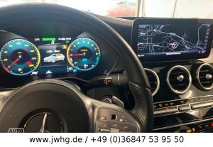 Grey Mercedes-Benz C 300 2019 in Vilnius, with an engine capacity of 2.00 L and mileage of 109 thousand km for 24900 €, photo 13 on AUTOMOTO.COM.LV