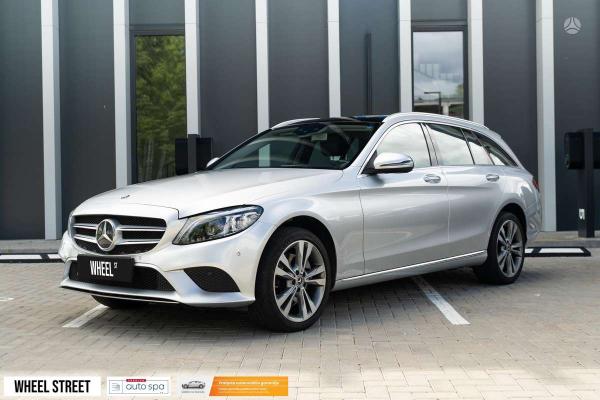 Grey Mercedes-Benz C 300 2019 in Vilnius, with an engine capacity of 1.95 L and mileage of 110 thousand km for 22900 €, photo 1 on AUTOMOTO.COM.LV