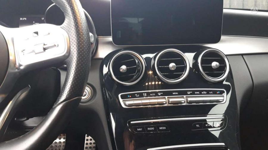 Grey Mercedes-Benz C 300 2021 in Marijampole, with an engine capacity of 1.95 L and mileage of 117 thousand km for 16999 €, photo 9 on AUTOMOTO.COM.LV