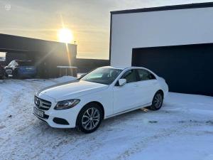 White Mercedes-Benz C 300 2015 in Vilnius, with an engine capacity of 1.99 L and mileage of 97 thousand km for 14700 €, photo  on AUTOMOTO.COM.LV