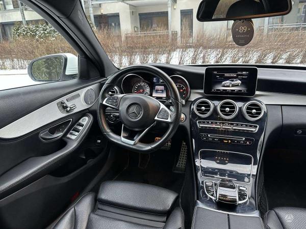 White Mercedes-Benz C 300 2015 in Vilnius, with an engine capacity of 1.99 L and mileage of 114 thousand km for 16500 €, photo 6 on AUTOMOTO.COM.LV