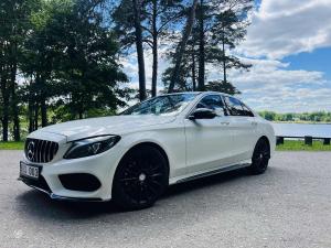 White Mercedes-Benz C 300 2016 in Jonava, with an engine capacity of 1.99 L and mileage of 120 thousand km for 18500 €, photo  on AUTOMOTO.COM.LV