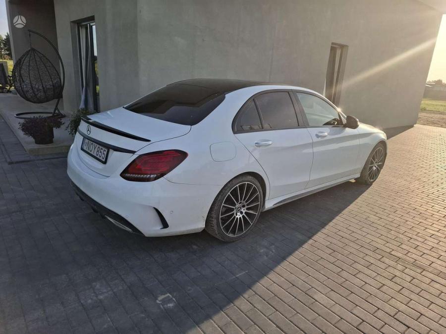 White Mercedes-Benz C 300 2020 in Siauliai, with an engine capacity of 2.00 L and mileage of 110 thousand km for 16500 €, photo 3 on AUTOMOTO.COM.LV