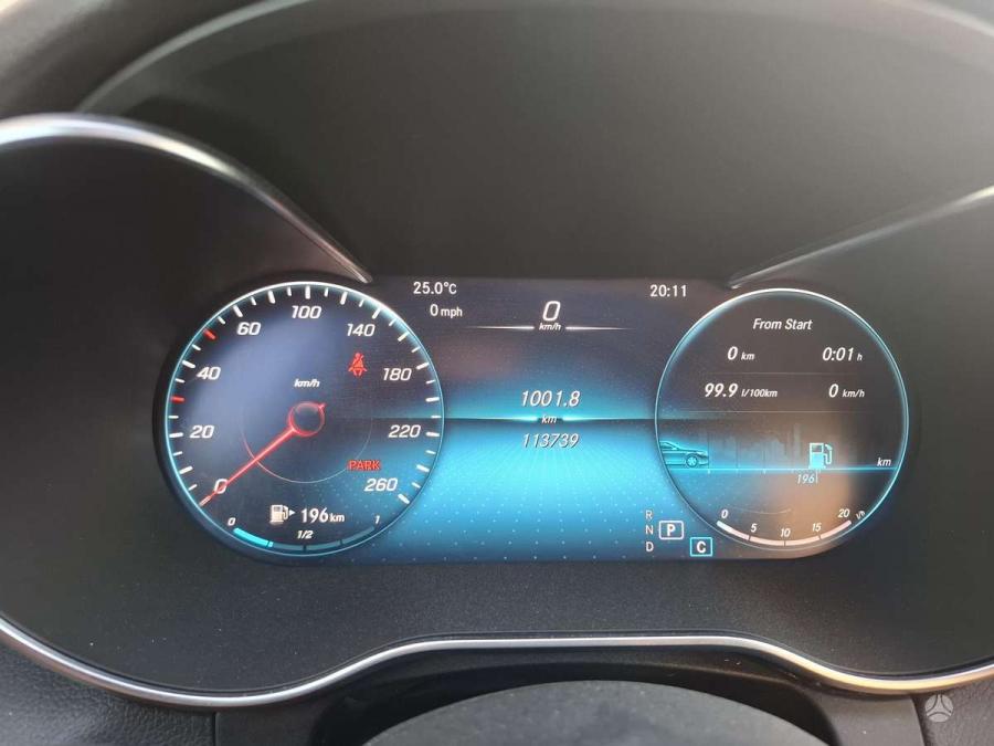 White Mercedes-Benz C 300 2020 in Siauliai, with an engine capacity of 2.00 L and mileage of 110 thousand km for 16500 €, photo 10 on AUTOMOTO.COM.LV