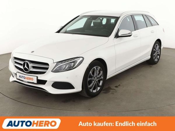 White Mercedes-Benz C 300 2018 in Kaunas, with an engine capacity of 2.00 L and mileage of 94 thousand km for 25274 €, photo 1 on AUTOMOTO.COM.LV