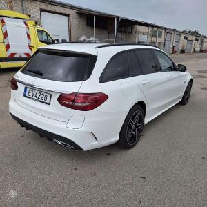 White Mercedes-Benz C 300 2021 in Taurage, with an engine capacity of 2.00 L and mileage of 121 thousand km for 19500 €, photo 5 on AUTOMOTO.COM.LV