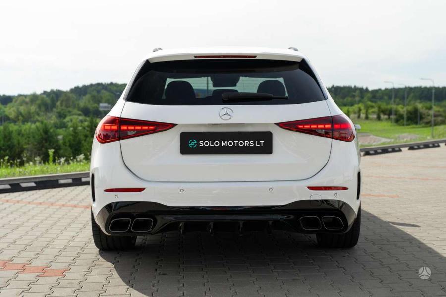 White Mercedes-Benz C 300 2025 in Vilnius, with an engine capacity of 1.99 L and mileage of 41 thousand km for 39999 €, photo 6 on AUTOMOTO.COM.LV