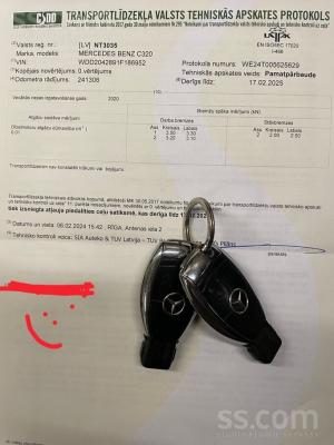 Pelēks Mercedes-Benz c-320 2008 Rīga, ar dzinēja tilpumu 3.00 L un nobraukumu 245 tūkst. km par 6200 €, foto  vietnē AUTOMOTO.COM.LV