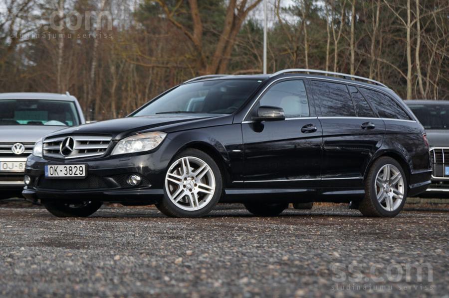 Черный Мерседес Ц 350 2009 в Рига, объемом двигателя 3.00 л и пробегом 304 тыс. км за 5990 €, фото 1 на AUTOMOTO.COM.LV