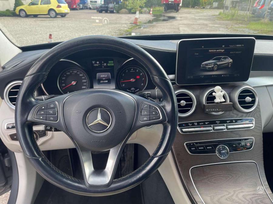 Grey Mercedes-Benz C 350 2015 in Telschi, with an engine capacity of 1.99 L and mileage of 230 thousand km for 14499 €, photo 15 on AUTOMOTO.COM.LV