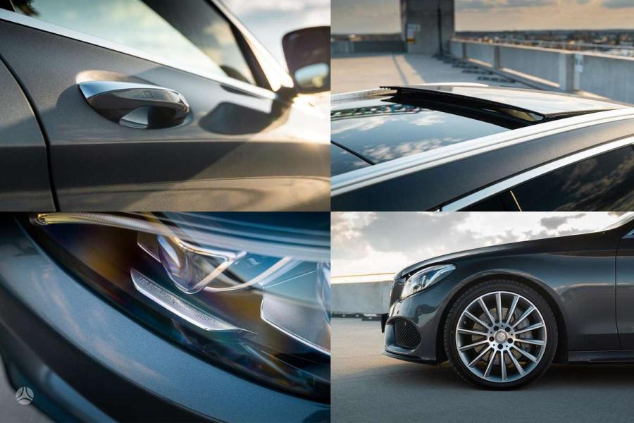Pelēks Mercedes-Benz c-400 2016 Viļņa, ar dzinēja tilpumu 3.00 L un nobraukumu 170 tūkst. km par 19700 €, foto 16 vietnē AUTOMOTO.COM.LV