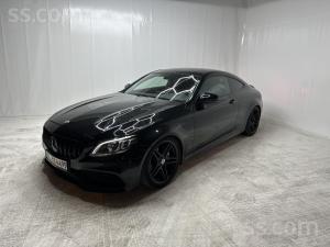 Black Mercedes-Benz C 63 AMG 2020 in Riga, with an engine capacity of 4.00 L and mileage of 77 thousand km for 58600 €, photo  on AUTOMOTO.COM.LV