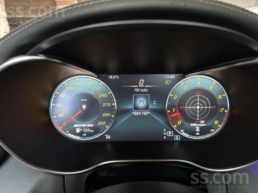 Black Mercedes-Benz C 63 AMG 2020 in Riga, with an engine capacity of 4.00 L and mileage of 77 thousand km for 58600 €, photo 17 on AUTOMOTO.COM.LV