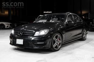 Black Mercedes-Benz C 63 AMG 2013 in Riga, with an engine capacity of 6.20 L and mileage of 182 thousand km for 27200 €, photo  on AUTOMOTO.COM.LV