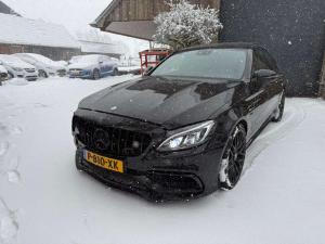 Black Mercedes-Benz C 63 AMG 2015 in Marijampole, with an engine capacity of 3.98 L and mileage of 200 thousand km for 26500 €, photo 2 on AUTOMOTO.COM.LV