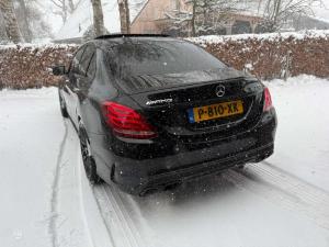 Black Mercedes-Benz C 63 AMG 2015 in Marijampole, with an engine capacity of 3.98 L and mileage of 200 thousand km for 26500 €, photo 8 on AUTOMOTO.COM.LV