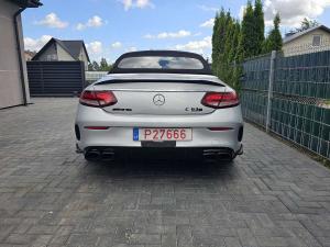 Grey Mercedes-Benz C 63 AMG 2020 in Panevezys, with an engine capacity of 3.98 L and mileage of 71 thousand km for 37000 €, photo 6 on AUTOMOTO.COM.LV