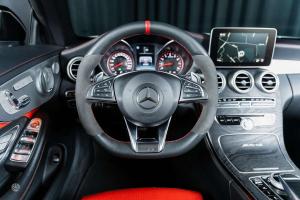 White Mercedes-Benz C 63 AMG 2017 in Vilnius, with an engine capacity of 3.98 L and mileage of 48 thousand km for 49999 €, photo 20 on AUTOMOTO.COM.LV