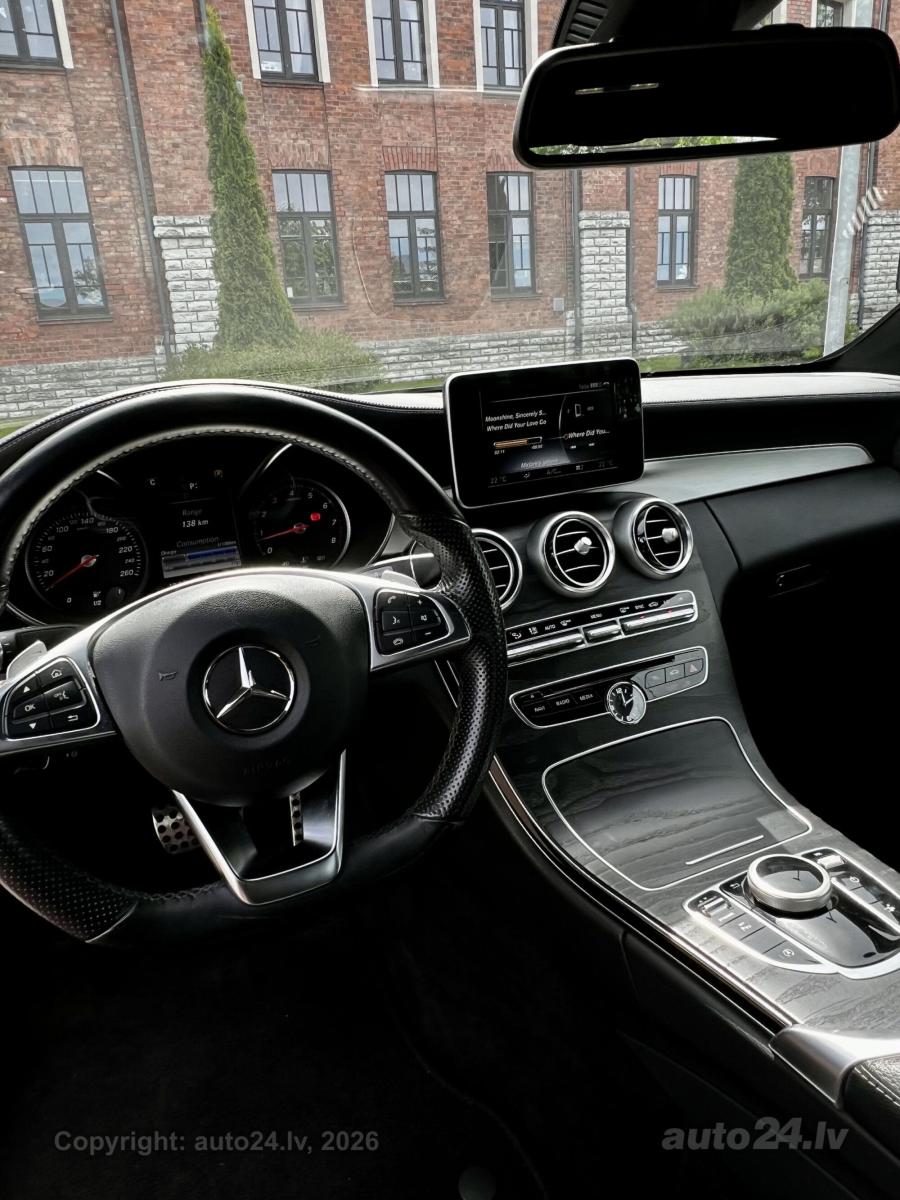 Black Mercedes-Benz C-Class 2016 in Tallinn, with an engine capacity of 1.60 L and mileage of 106 thousand km for 20500 €, photo 9 on AUTOMOTO.COM.LV