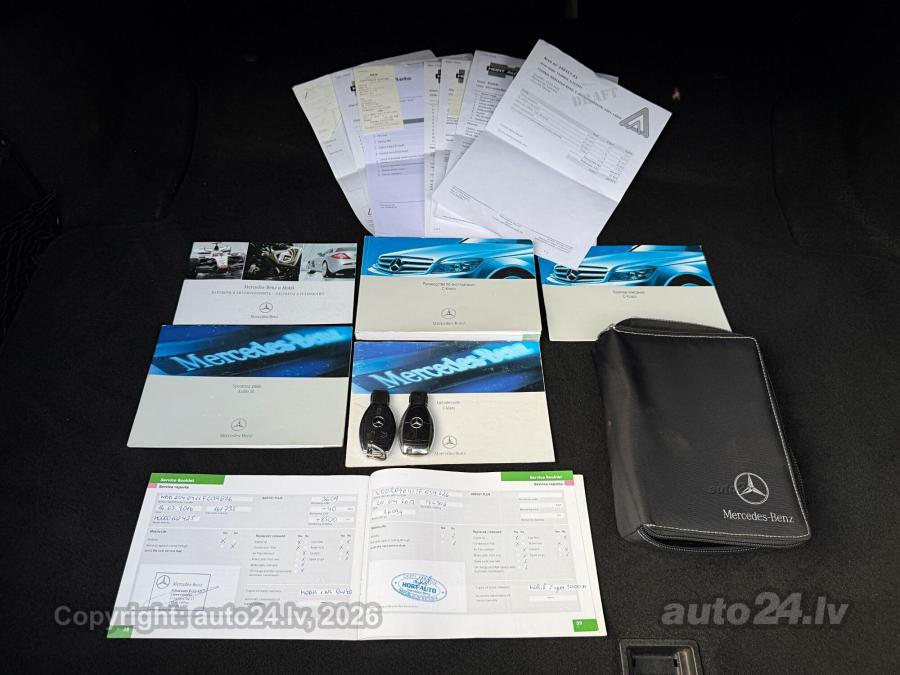 Black Mercedes-Benz C-Class 2007 in Tallinn, with an engine capacity of 1.80 L and mileage of 262 thousand km for 5400 €, photo 29 on AUTOMOTO.COM.LV