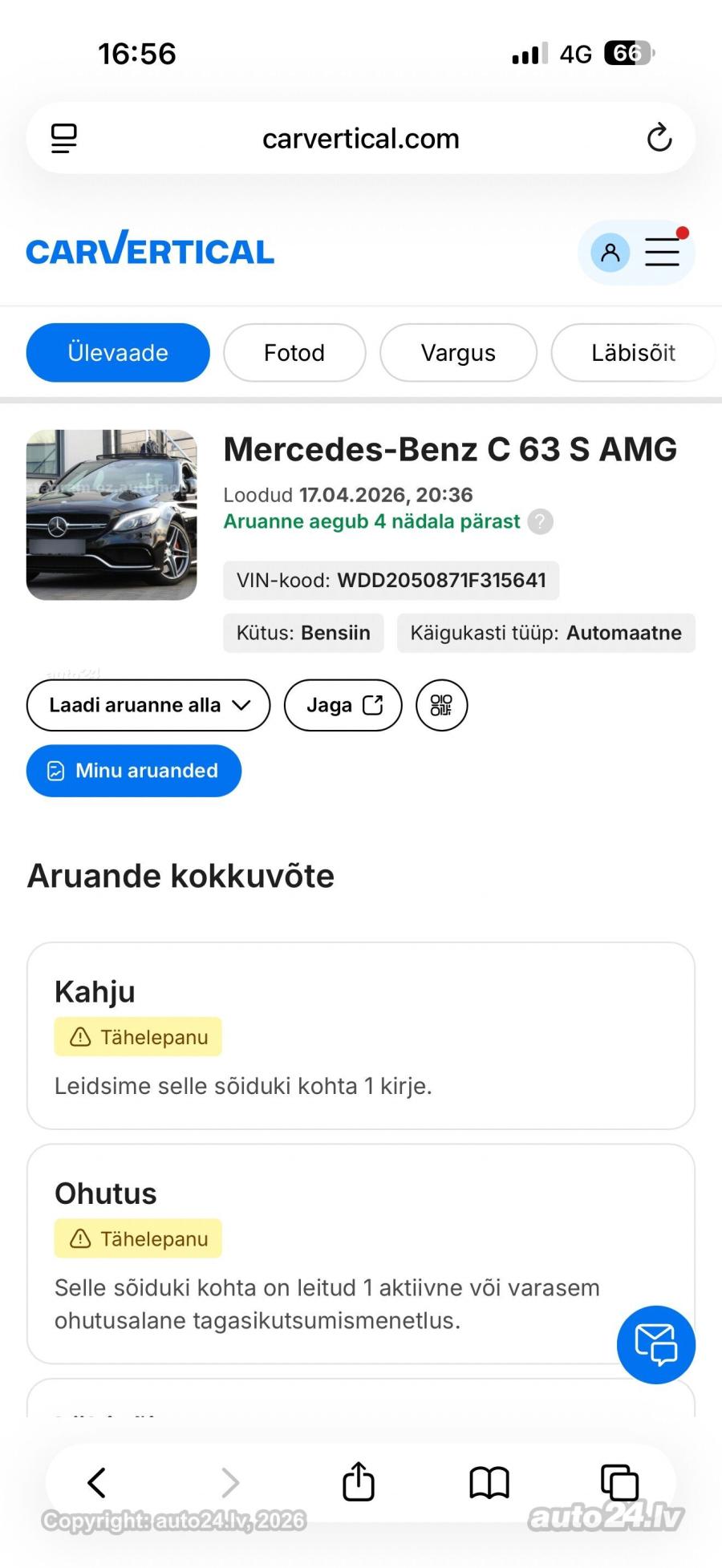 Черный Мерседес Ц-Класс 2016 в Таллин, объемом двигателя 4.00 л и пробегом 165 тыс. км за 39900 €, фото 24 на AUTOMOTO.COM.LV