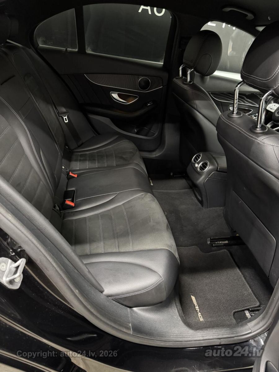 Black Mercedes-Benz C-Class 2019 in Tallinn, with an engine capacity of 1.60 L and mileage of 59 thousand km for 22995 €, photo 14 on AUTOMOTO.COM.LV